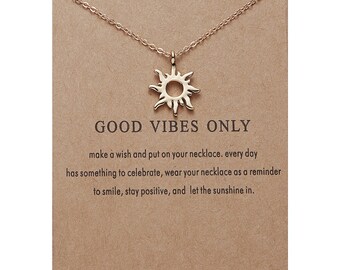 Positive Necklace | Etsy