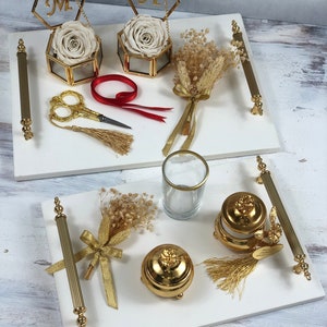 Personalized Wedding Ring Plate Ring Box Scissor Gift Set, Wedding Gift ...