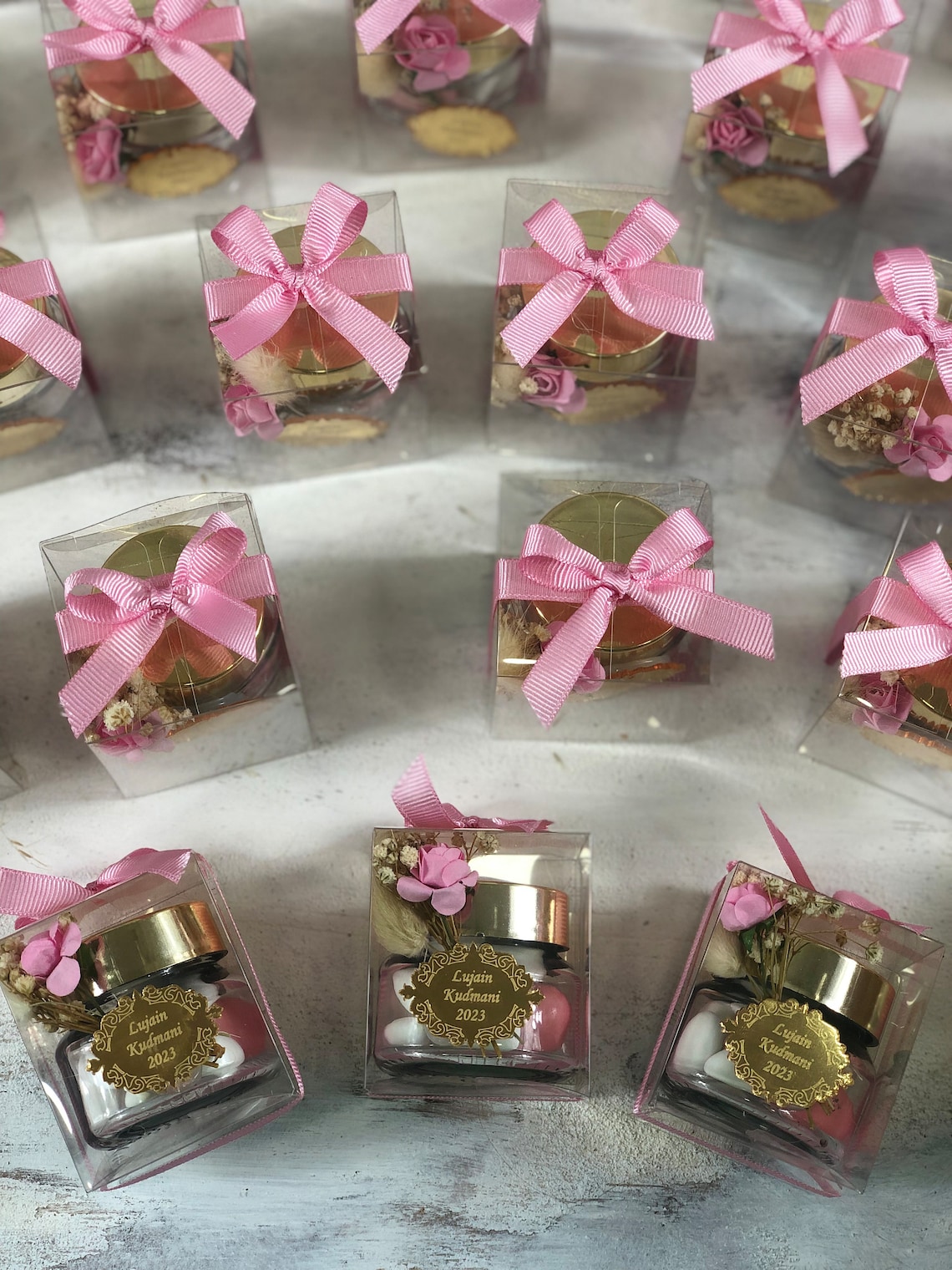Candy Jar Favors, Thank You Gift, Sugared Dragee Boxes, Candy in Glass ...