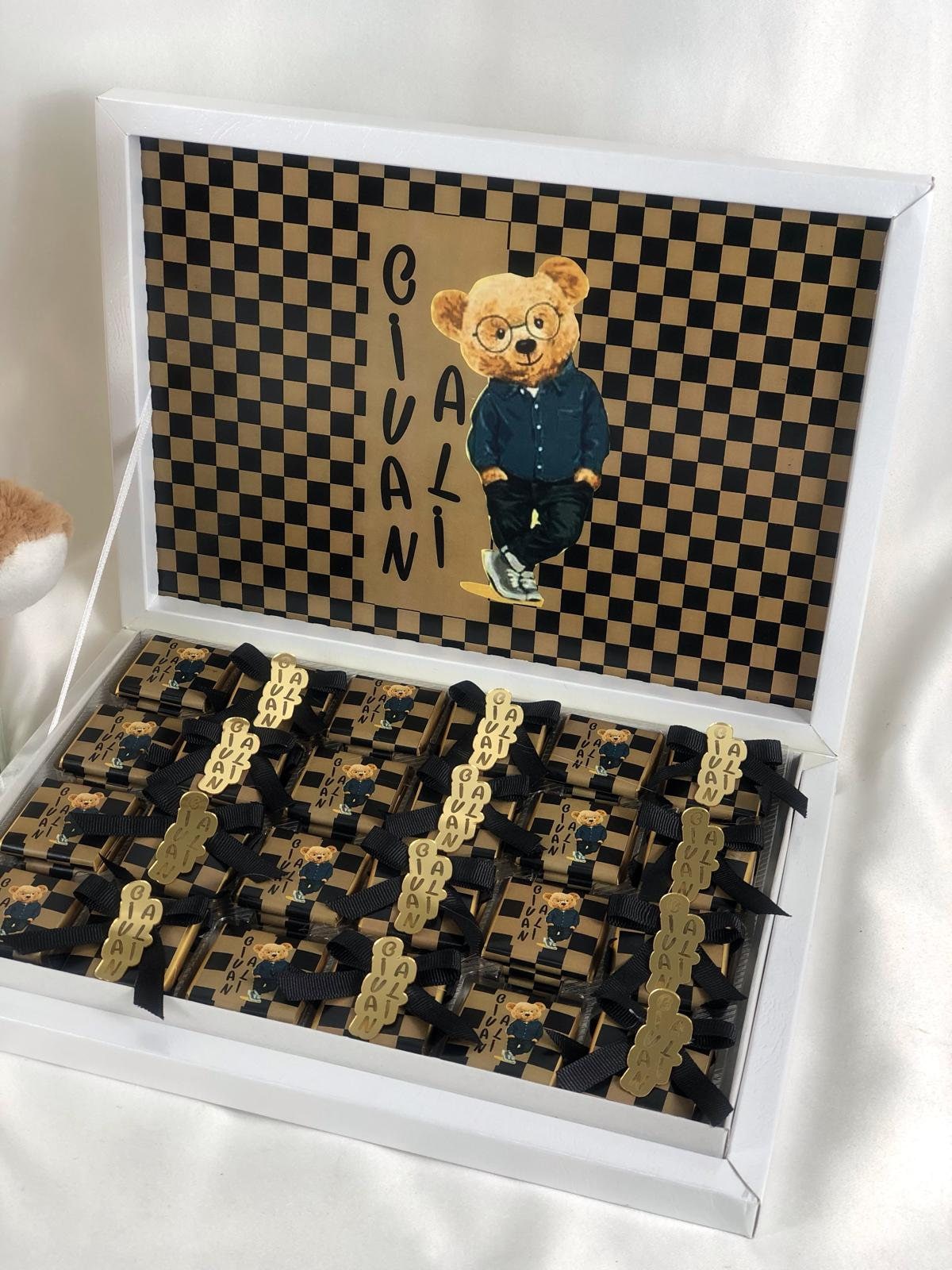 Teddy Bear Chocolate Box, Party Favors, Birthday Chocolate, Chocolate ...