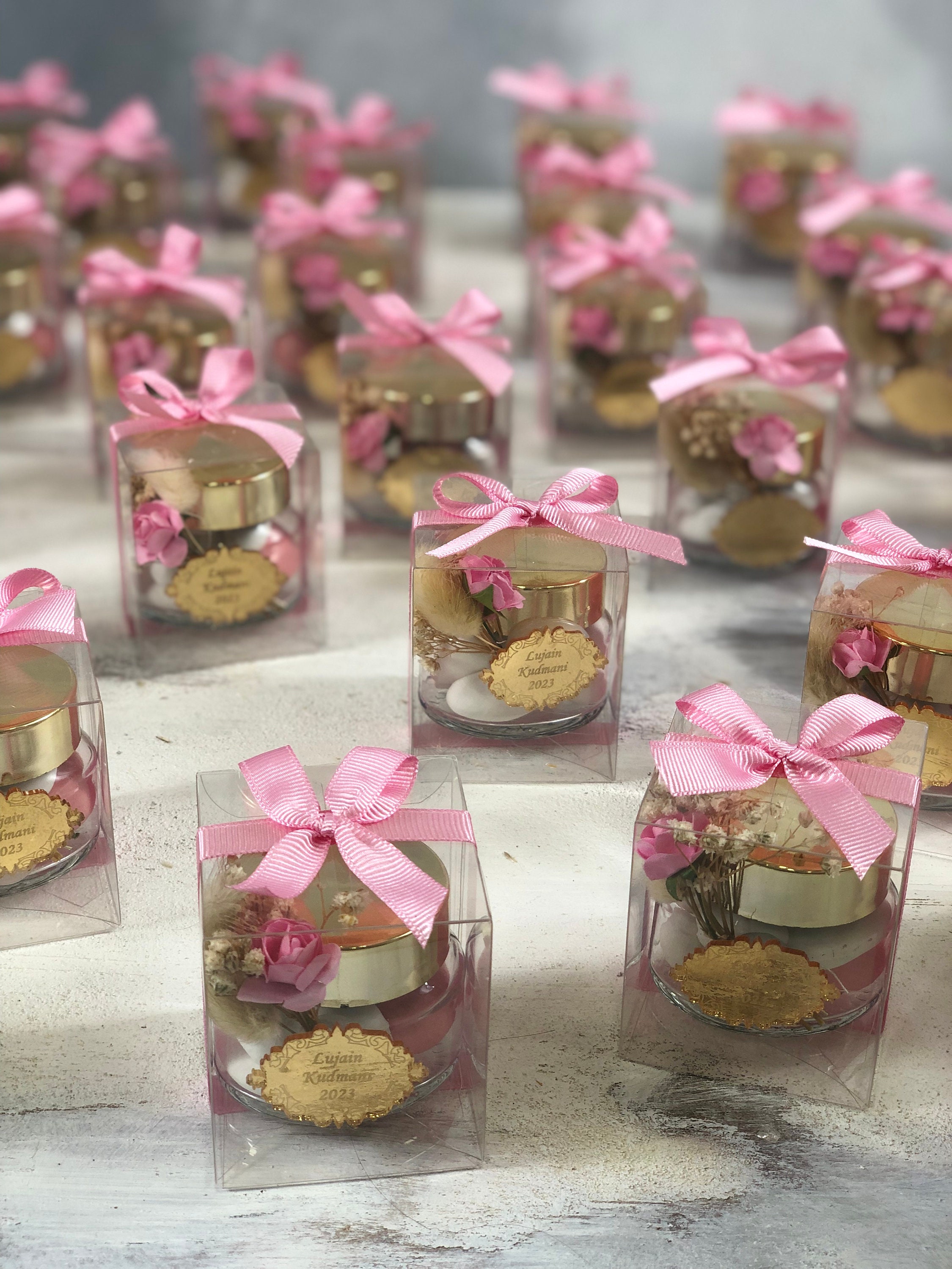 Candy Jar Favors, Thank You Gift, Sugared Dragee Boxes, Candy in Glass ...