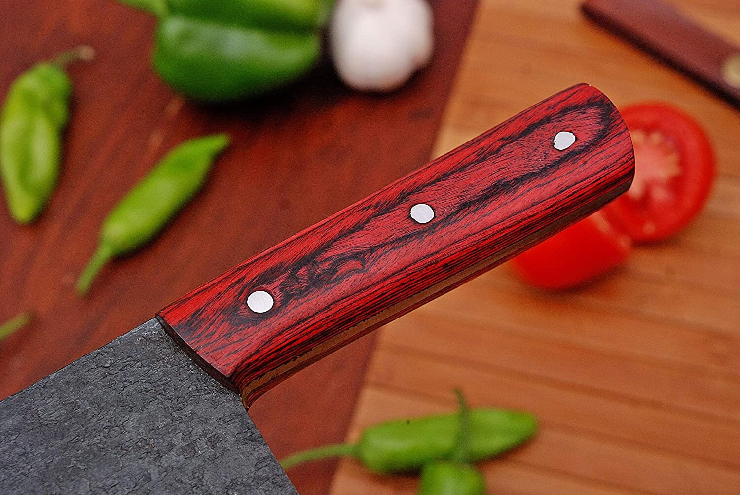 Custom Handmade Carbon Steel Cleaver Butcher Knife Full Tang | Etsy