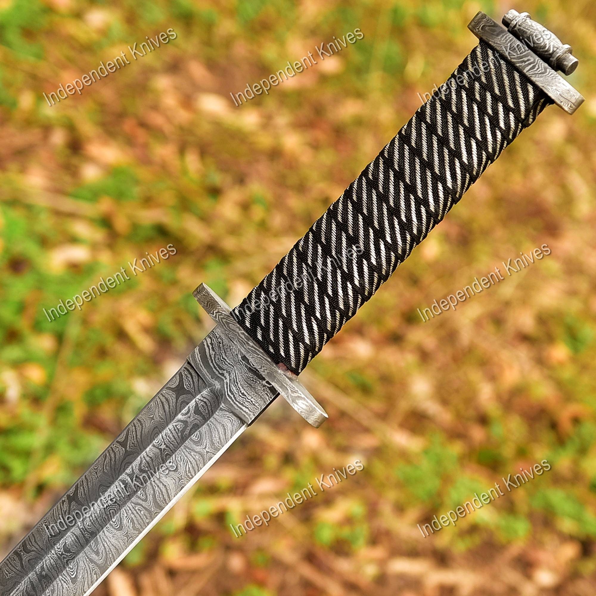 Sword Battle Ready Medieval Swords' Damascus Steel 35'inches Razor ...
