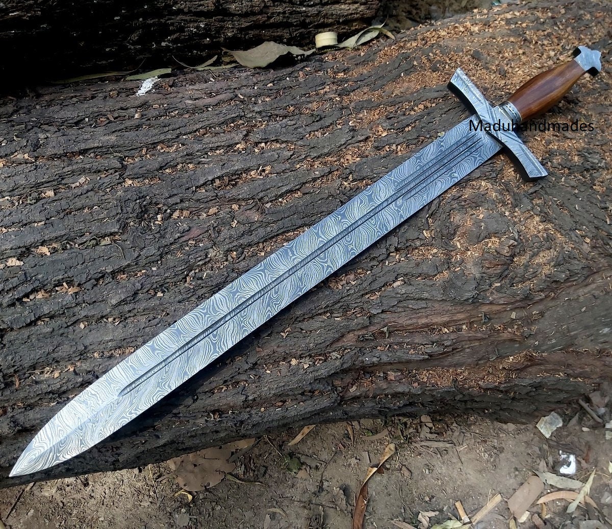 Sword' Real Damascus Steel Sword Razar Sharpe Unique Blade for Hunting ...