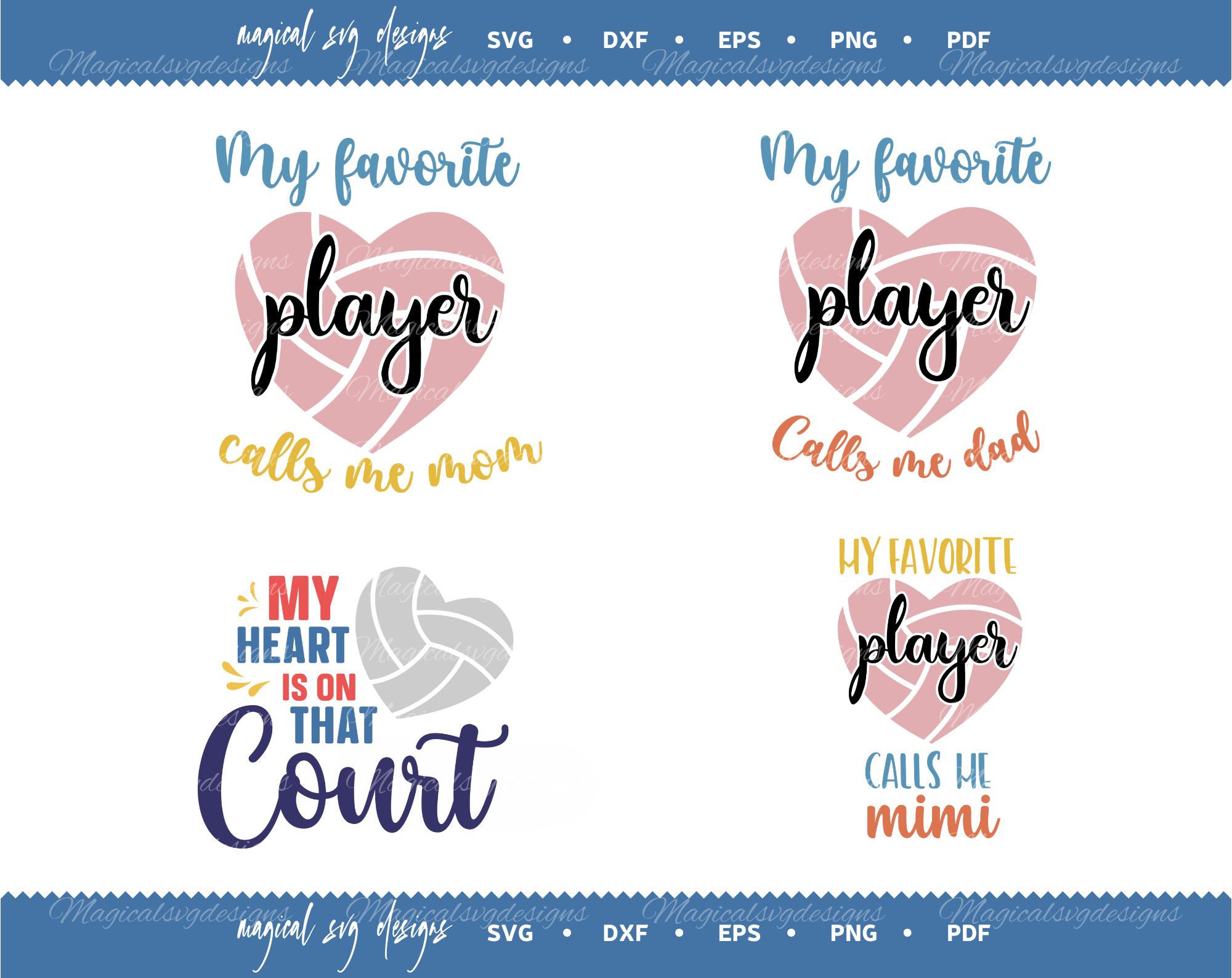 Volleyball Svg Bundle 4 Svg Designs Volleyball Player Svg - Etsy