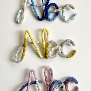Knitted Wire Name Sign, Custom Wire Words, Name Sign for Nursery, Rope ...
