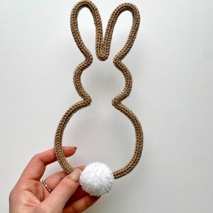 Knitted Wire Sign, Wire Art for the Wall, Bunny Nursery Decor, Knitted ...