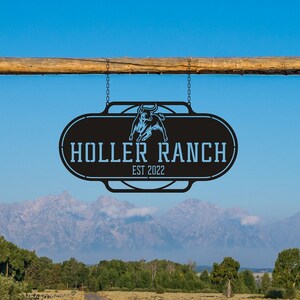 Ranch Gate Signs, Personalized Ranch Signs, Metal Ranch Signs, Large ...
