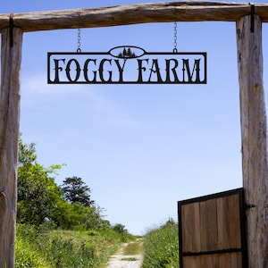 Farm Sign Metal, Custom Farm Signs, Farmhouse Sign, Ranch Entrance ...
