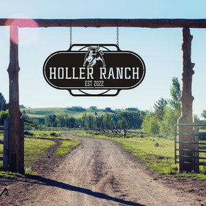 Ranch Gate Signs, Personalized Ranch Signs, Metal Ranch Signs, Large ...