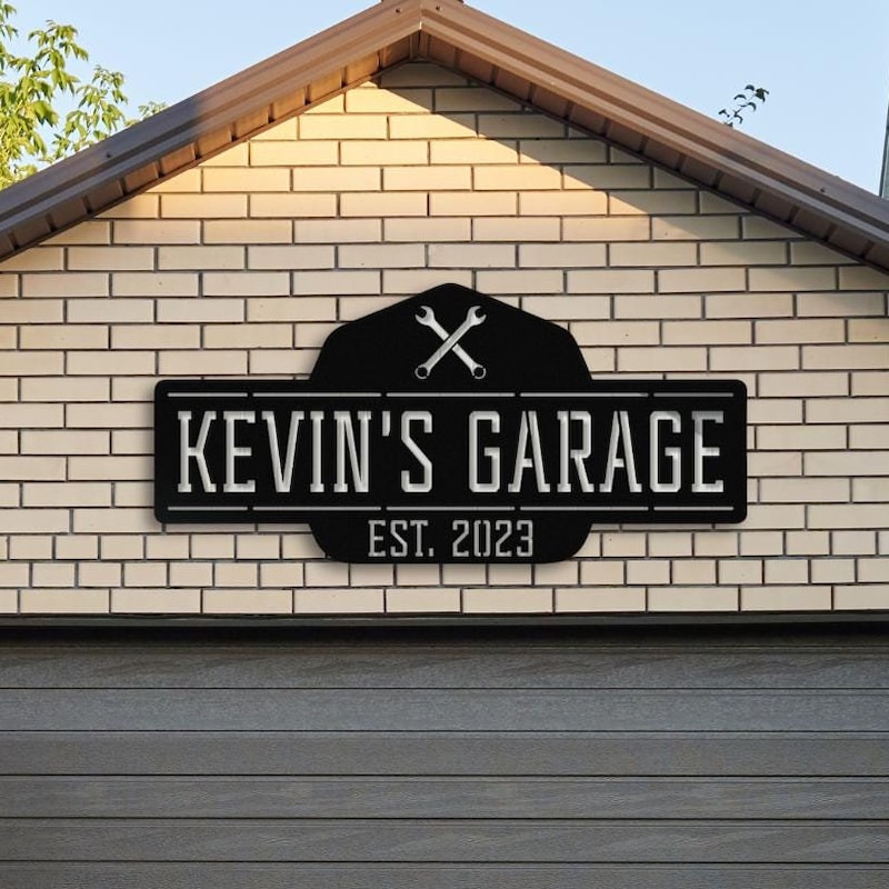 Name Garage Metal Sign - Etsy