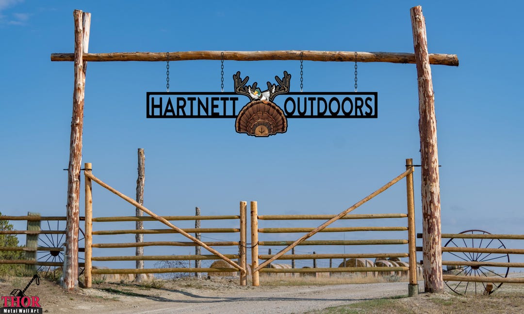 Large Metal Barn Signs , Custom Large Ranch Signs, Entrance Gate Sign ...