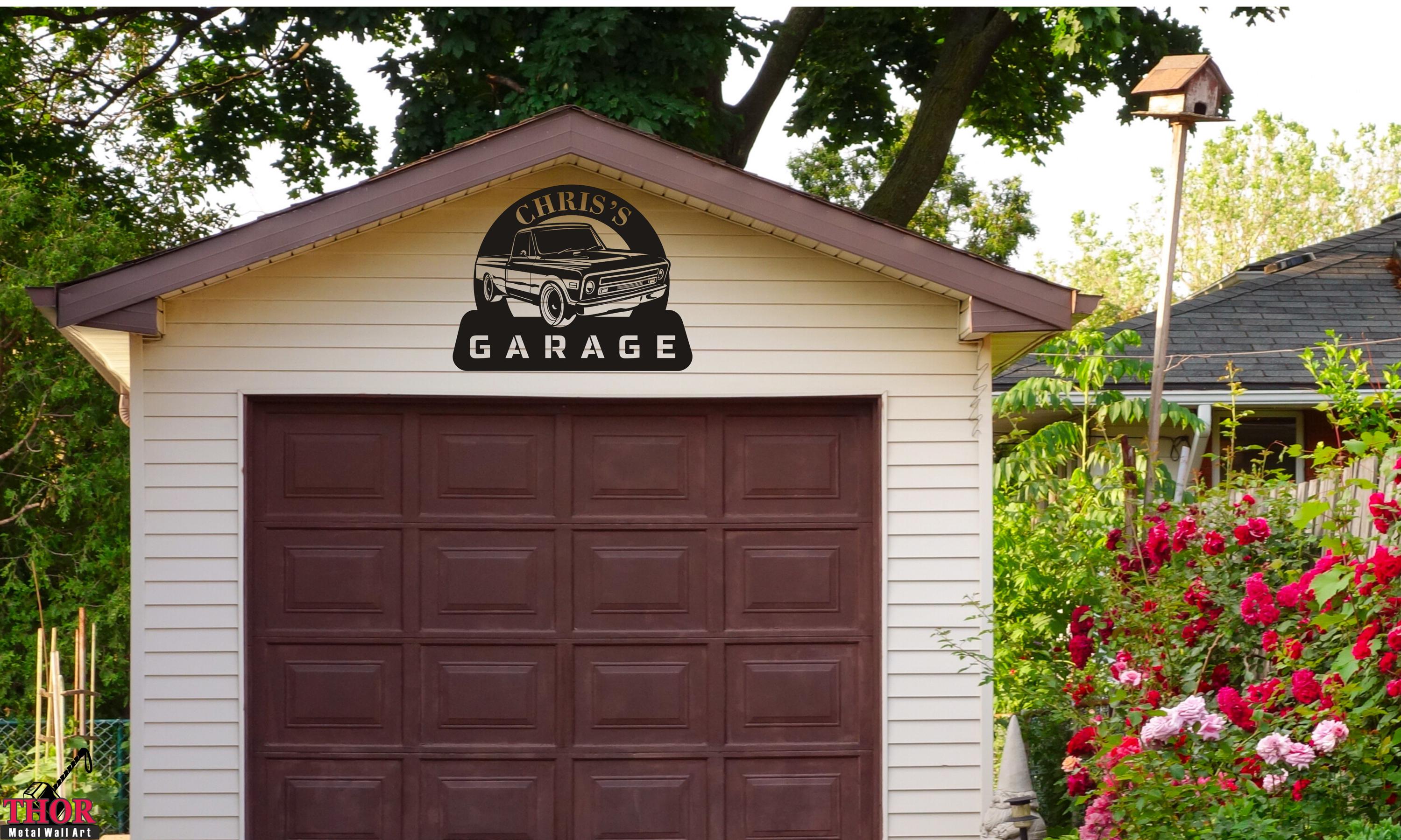 Personalized Garage Metal Sign, Custom Name, Dad's Gift - Etsy