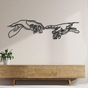 Creation of Adam, Hand of God Wall Art, Metal Wall Decor,hand of God ...