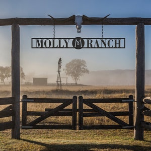 Metal Ranch Entrance Signs, Custom Farm Signs, Ranch Gate Signs ...