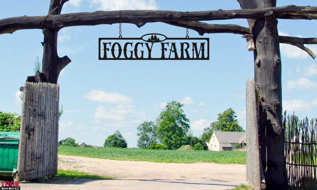 Farm Sign Metal, Custom Farm Signs, Farmhouse Sign, Ranch Entrance ...