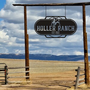 Ranch Gate Signs, Personalized Ranch Signs, Metal Ranch Signs, Large ...