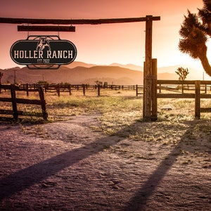 Ranch Gate Signs, Personalized Ranch Signs, Metal Ranch Signs, Large ...