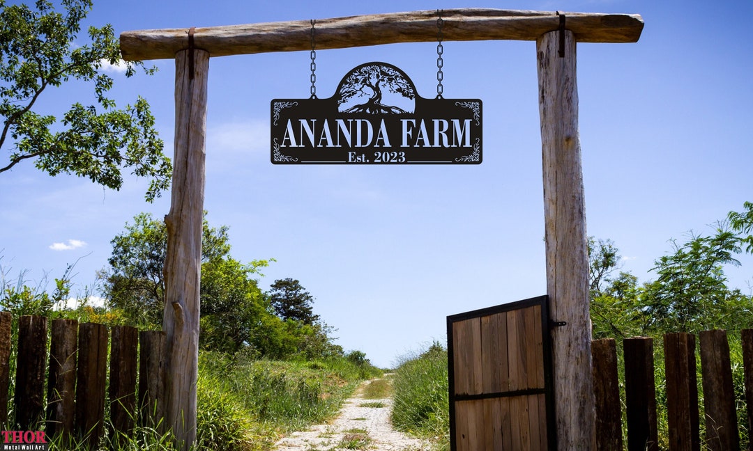 Entryway Sign, Metal Farm Signs, Custom Farm Signs, Ranch Signs ...