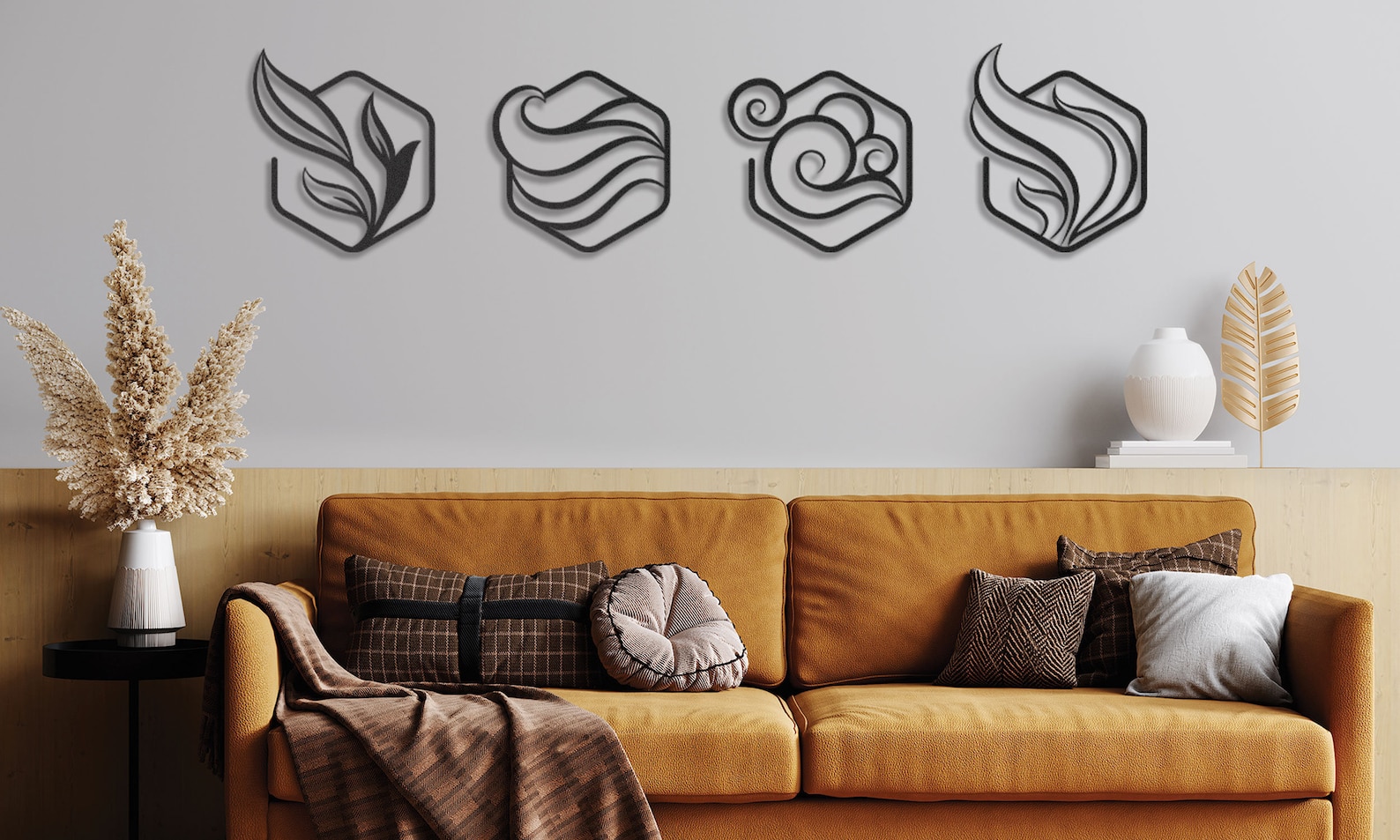 Four Elements Metal Wall Art, Elements Wall Decor,four Elements Art ...