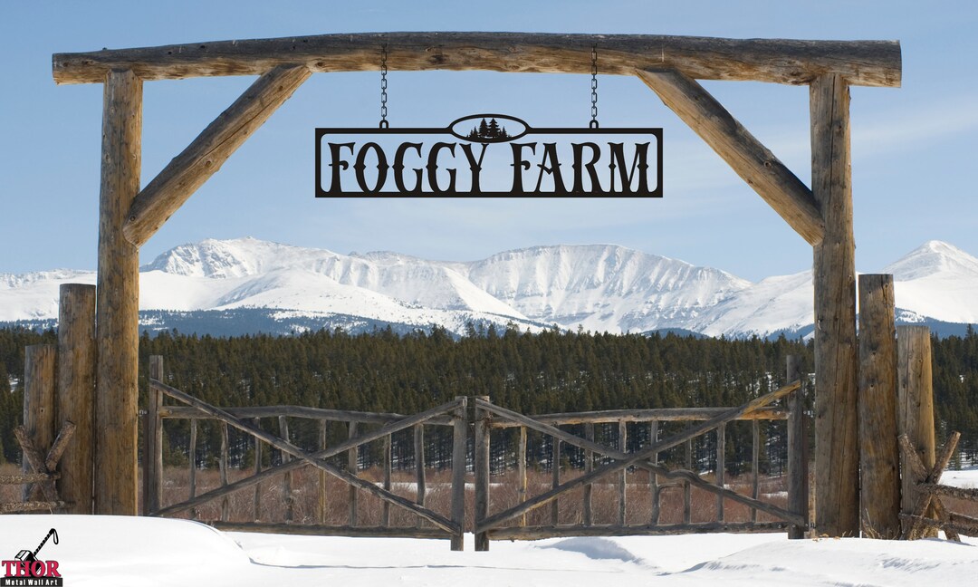 Farm Sign Metal, Custom Farm Signs, Farmhouse Sign, Ranch Entrance ...