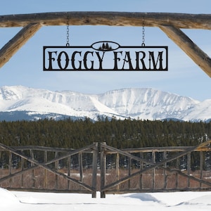 Farm Sign Metal, Custom Farm Signs, Farmhouse Sign, Ranch Entrance ...