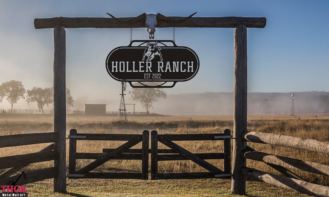 Ranch Gate Signs, Personalized Ranch Signs, Metal Ranch Signs, Large ...