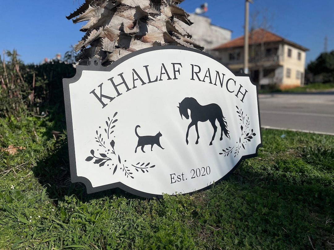 Farm Sign, Personalized Family Sign, Custom Farm Sign, Large Entrance ...