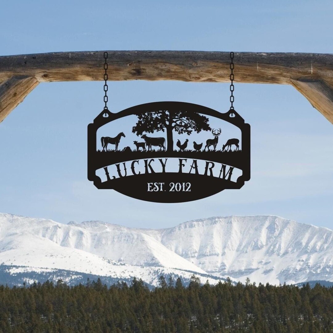 Farm House Sign, Barn Sign, Ranch Gate Ornament, Pole Barn Sign ...