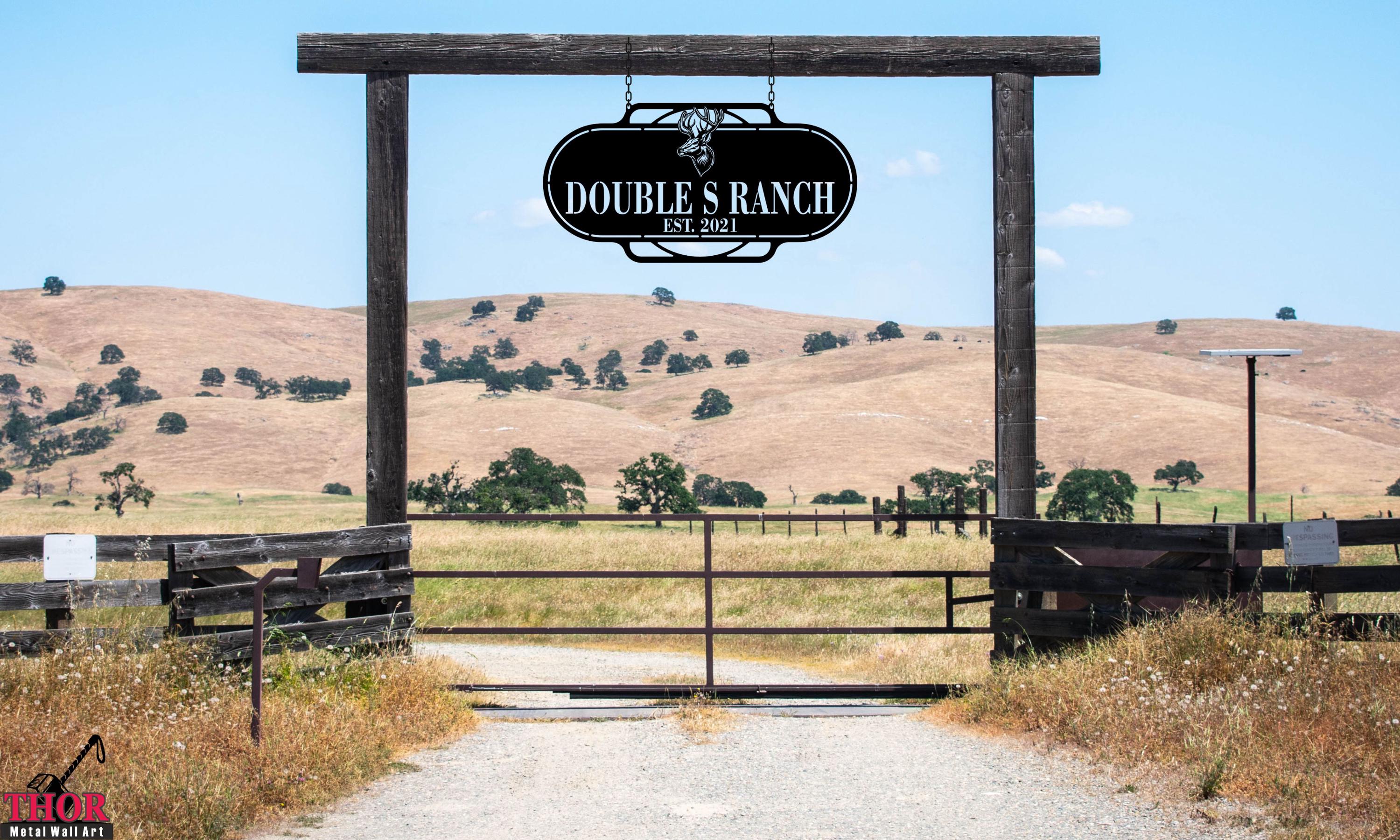Custom Metal Farm Sign: Personalized Ranch Entrance Sign - Etsy