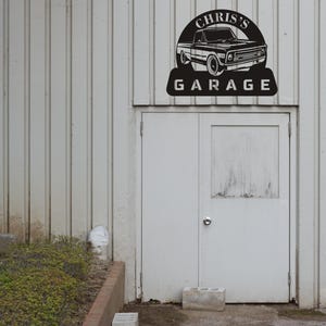 Personalized Garage Metal Sign, Custom Name, Dad's Gift - Etsy