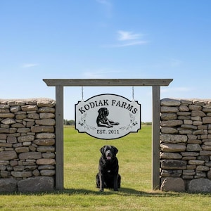 Custom Aluminum Farm Entrance Sign, Personalized Ranch Gate Decor ...