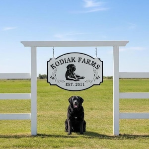 Custom Aluminum Farm Entrance Sign, Personalized Ranch Gate Decor ...