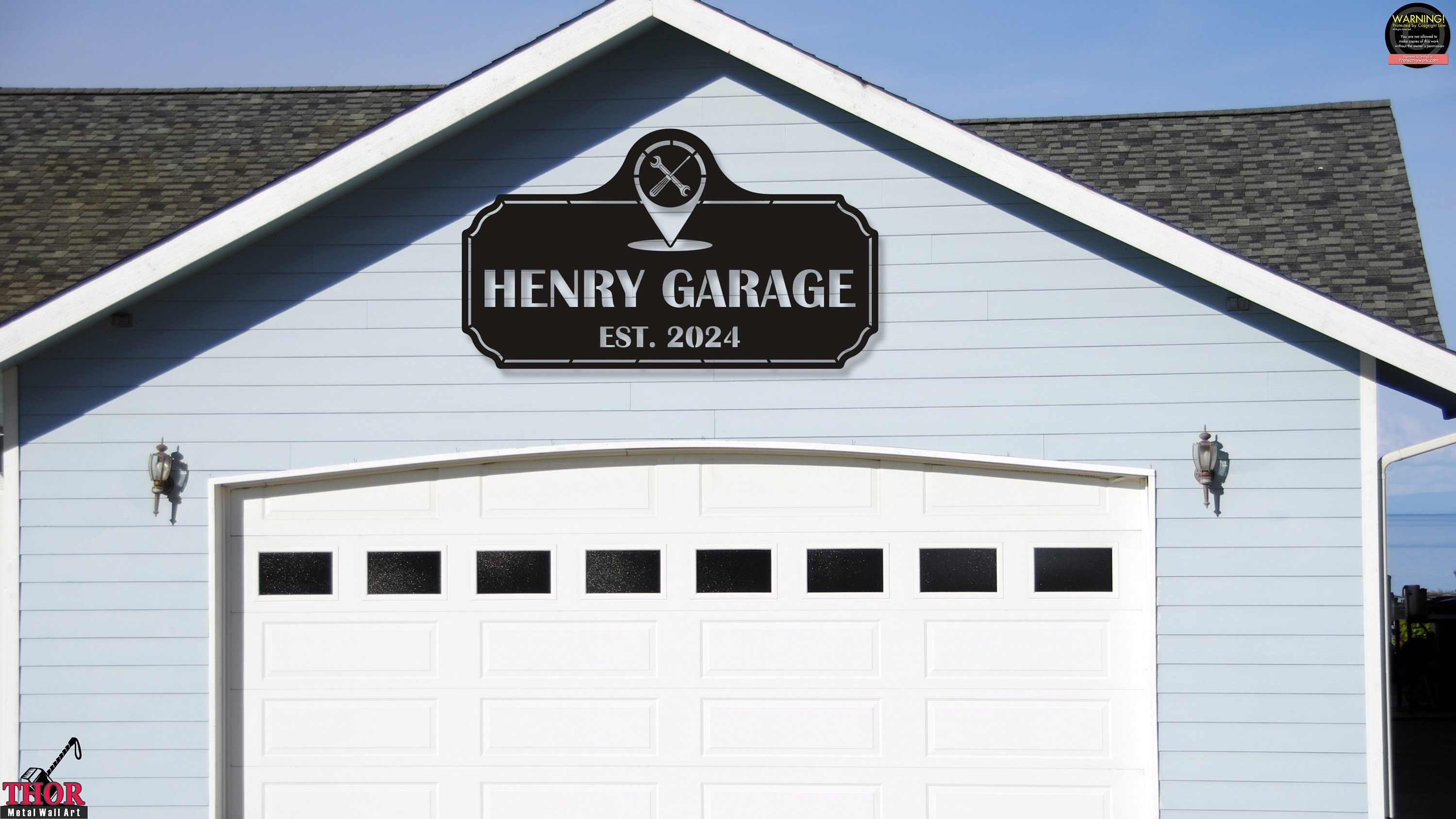 Custom Metal Garage Sign, Personalized Workshop Decor - Etsy