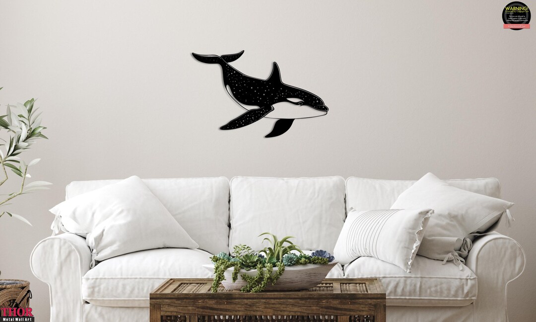 Orca Wall Art, Killer Whale Orca, Orca Whale Decor, Orca Metal Art ...