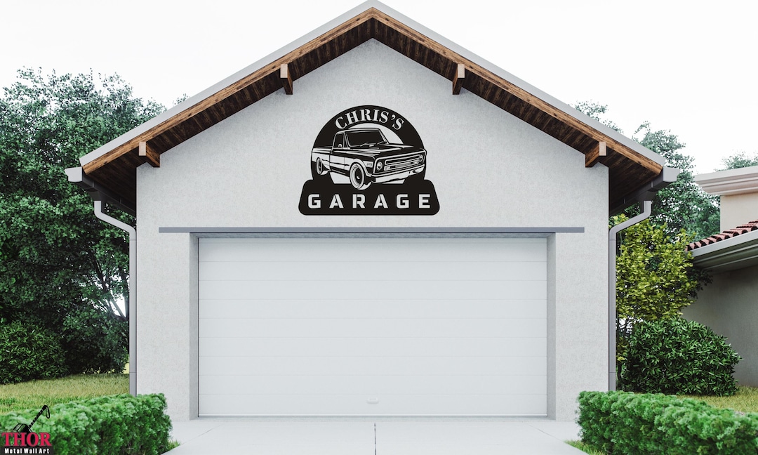 Personalized Signs, Garage Metal Signs, Name Garage Personlised, Large ...