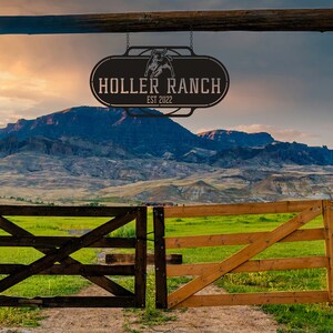 Ranch Gate Signs, Personalized Ranch Signs, Metal Ranch Signs, Large ...