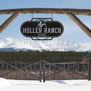 Ranch Gate Signs, Personalized Ranch Signs, Metal Ranch Signs, Large ...