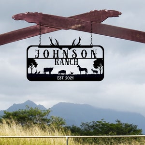 Custom Metal Ranch Sign: Personalized Farm Gate Decor - Etsy