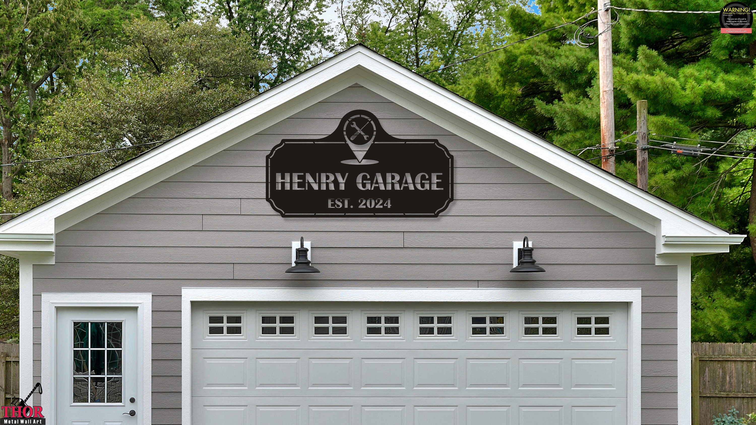 Custom Metal Garage Sign, Personalized Workshop Decor - Etsy