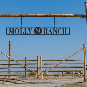 Metal Ranch Entrance Signs, Custom Farm Signs, Ranch Gate Signs ...