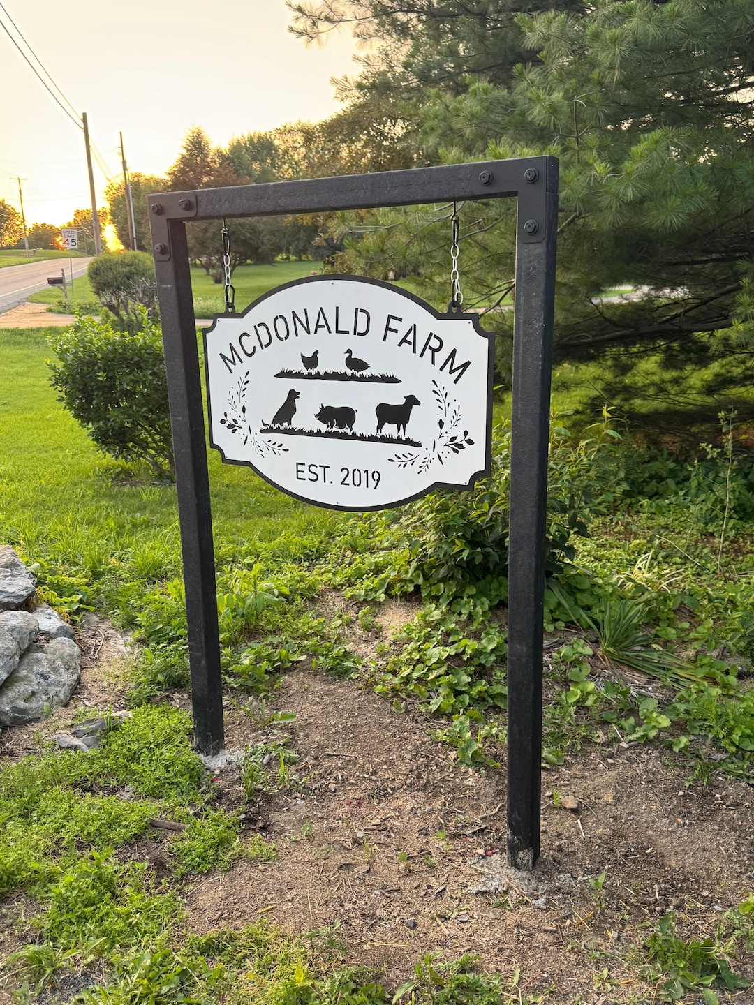 Farm Sign, Personalized Family Sign, Custom Farm Sign, Large Entrance ...