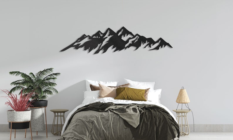 Mountain Metal Decor Large Mountain Wall Art Mountain Wall - Etsy