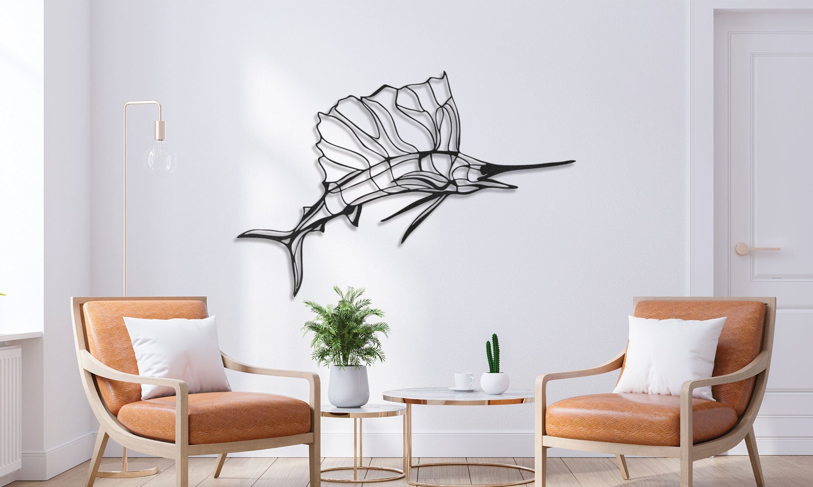 Swordfish Metal Wall Art: Lake House Decor (38.0"x25.0") - Etsy