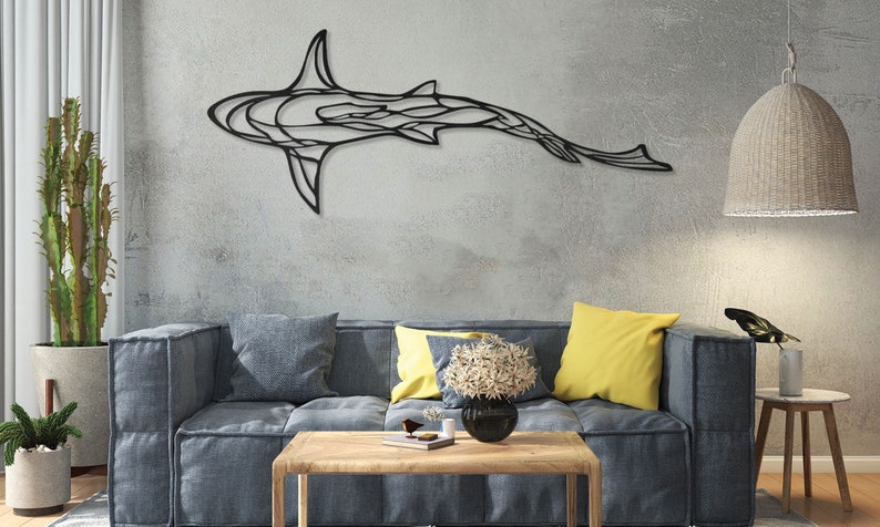 Shark Wall Decor Metal Wall Decor Fish Decor Shark Wall - Etsy