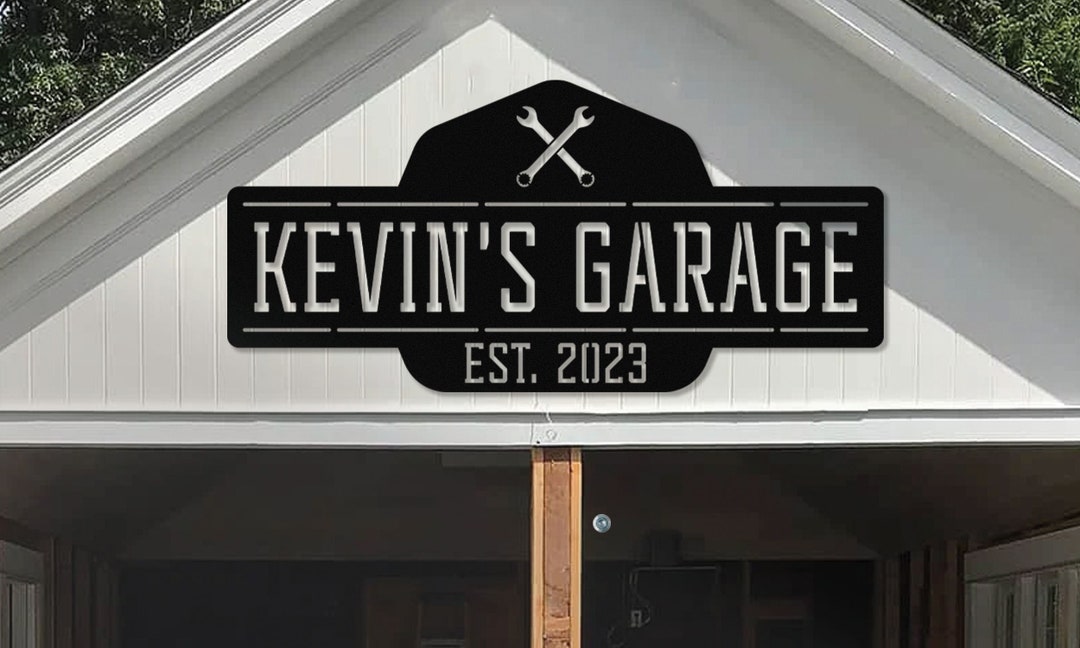 Garage Sign, Custom Garage Sign, Personalized Garage Signs, Signs for A Garage, Metal Garage ...