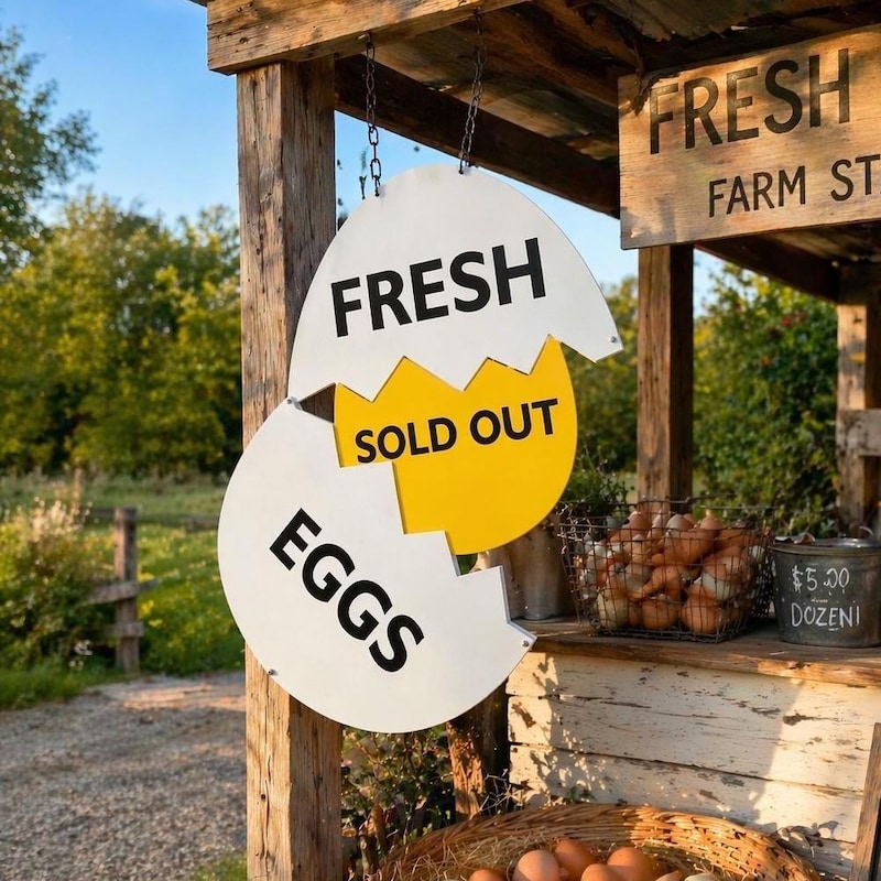 Farm Fresh Eggs Sign - Etsy