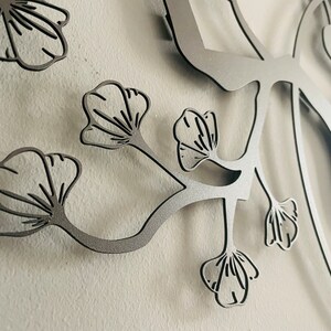 Ginkgo Biloba Metal Wall Art, Gold Flower Decor - Etsy