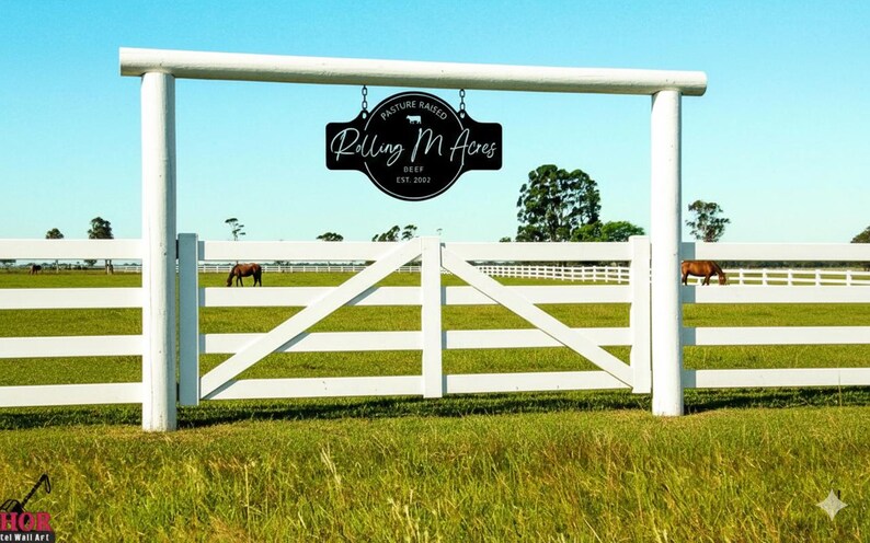 Custom Metal Ranch Sign, Personalized Farm Gate Sign, Outdoor Decor - Etsy