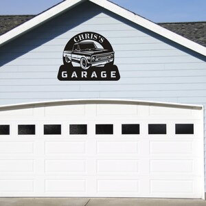 Personalized Garage Metal Sign, Custom Name, Dad's Gift - Etsy